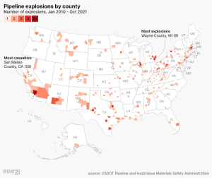 [Analysis] U.S. Pipeline Explosion Statistics